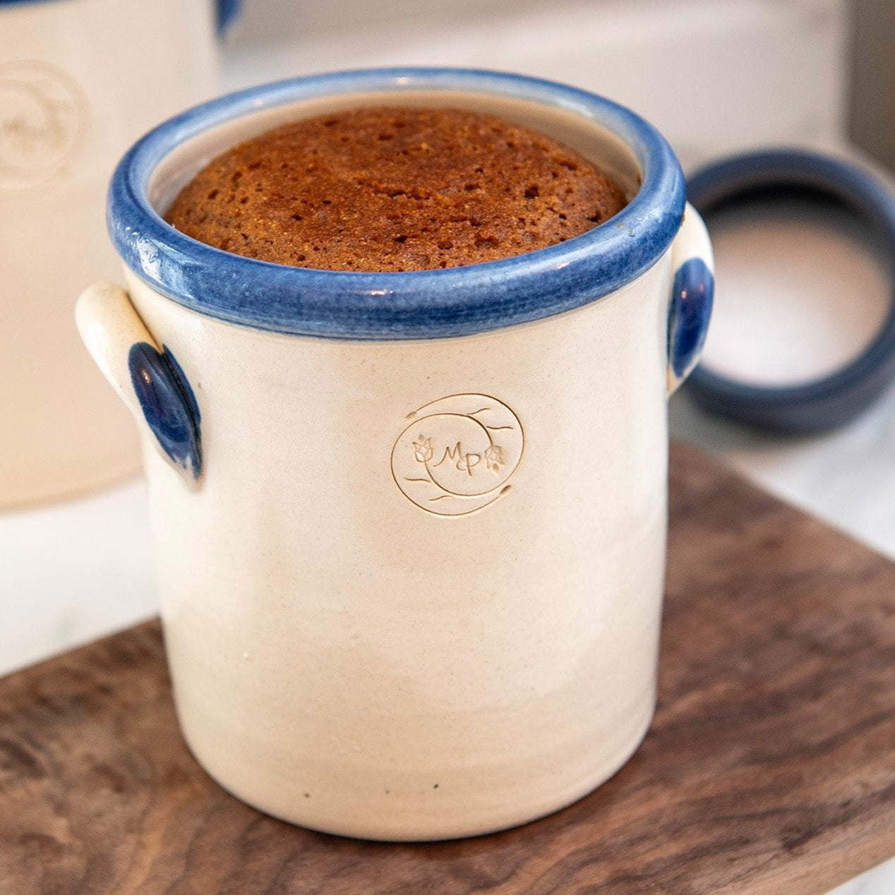 Modern Prairie Ironstone Handled Half-Gallon Crock